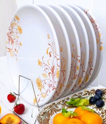 BELLLA Melamine Plates Dinner Set Full size 11 inch Dinner Plates ...