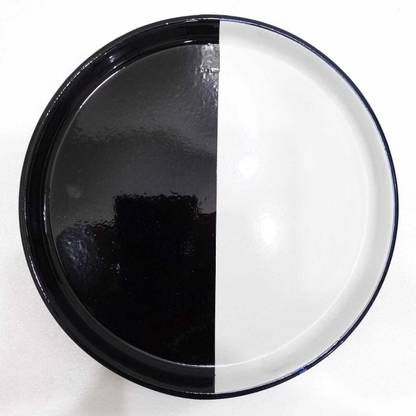 GREEN AGRITECH EQUIPMENT Black and white enamel plate Sectioned Plate ...
