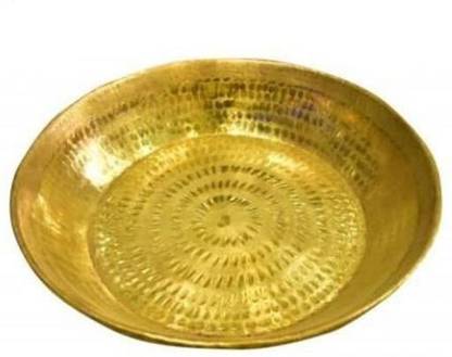 BRRL Beautiful Brass Platter, Heavy Traditional Pital Parat, Large 17 ...
