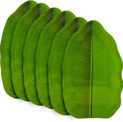 Litware Melamine Banana leaf Serving tray snakes kela patta (Size-11" X ...