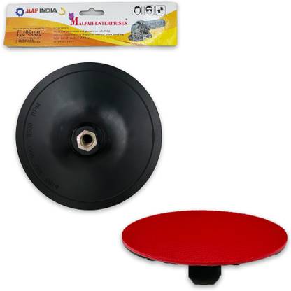 MALFAH ENTERPRISES MAF VELCRO PAD 7XM14 WITH METAL NUT 7" Red Metal ...