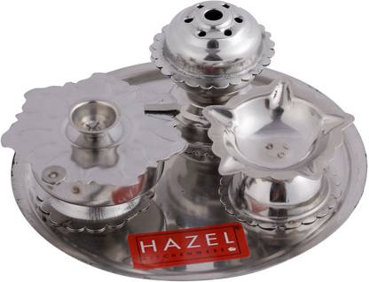 HAZEL Diya with Agarbatti Stand Karanda Panchvati Diya with Udbatti and ...