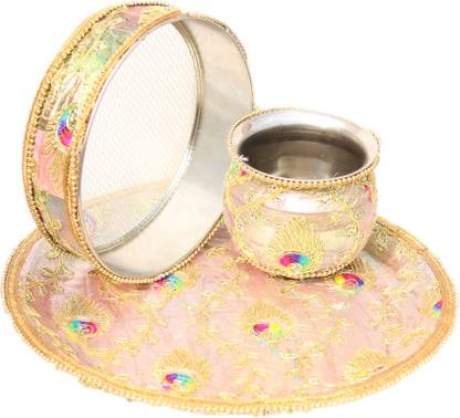 Geetanjali Handcrafted Designer Traditional Karva Chauth Combo/Pooja ...