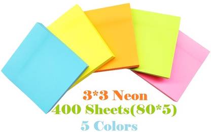Flipkart.com | AirSoft Sticky Notes 400 Sheets Cube (5 Colors x 80 ...