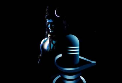 Poster Lord Shiva Face And Shivling With Dark Sl-15886 (Large Poster ...