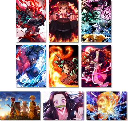 DEMON SLAYER POSTERS PACK OF 9 (10.5 x 14.8 cm) 300 GSM | DEMON SLAYER ...