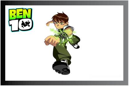 Ben 10 Poster with Frame Gloss Lamination M27 Paper Print - Animation ...