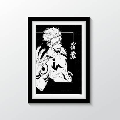 SUKUNA JUJUTSU KAISEN FRAMED POSTER| A4 SIZE FRAME|ROCKERY FRAMES Paper ...