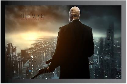 Hitman Game Frame Poster For Room Synthetic Wood Gloss Lamination F9 ...