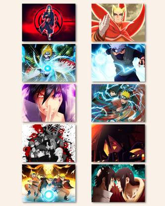 NARUTO POSTERS PACK OF 10 | 300 GSM NARUTO WALL DECOR | Anime Wall ...