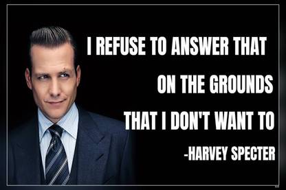 Harvey Spector Suits Quotes Matte Finish Poster Paper Print - Animation ...