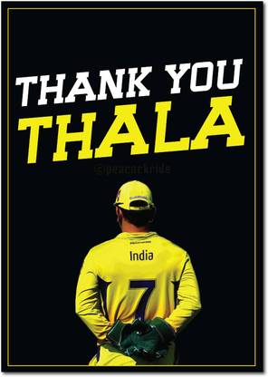 MS Dhoni I CSK I Farewell DHONI I Enga Thala Dhoni I Wall Poster A3 ...