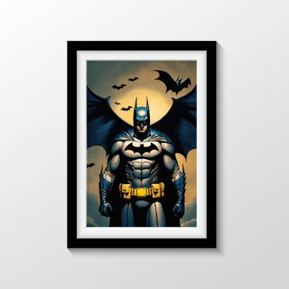 BATMAN FRAMED POSTER| A4 SIZE FRAME|ROCKERY FRAMES Paper Print - Movies ...