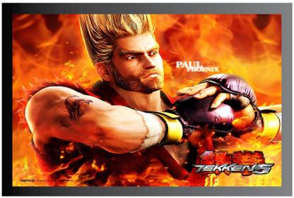 Tekken Game Frame Poster For Room Synthetic Wood Gloss Lamination F33 ...