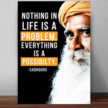 Sadhguru Motivational Quote Poster for Room & Office Multi color Paper ...