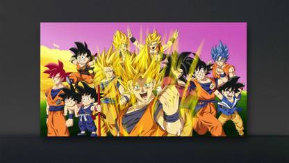 DRAGON BALL I GOKU ALL FORMS I 300 GSM POSTER I A3 FRAME 3D Poster ...