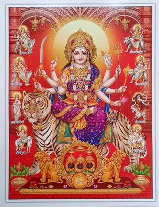 Mata Rani NAV 9 ROOP Wall Poster Fine Art Print - Religious posters in ...
