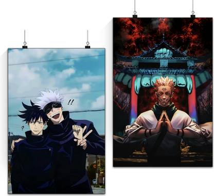 Jujutsu Kaisen Anime Posters for Wall - 300 Gsm (Pack Of 2), JJK Team ...