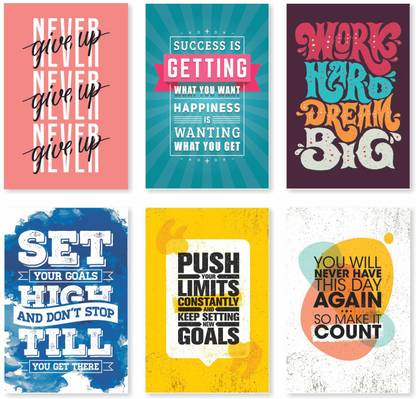 Motivational Poster Quotes Wall Design For Living Room Drawing Room ...