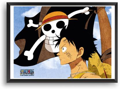 ANIME POSTER FRAME ONE PIECE Monkey D. Luffy- Wall Poster For Home And ...
