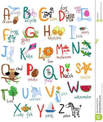 Abcd alphabet chart Poster Multicolor Photo Paper Print Poster ...