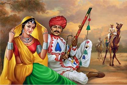 Rajasthani Photo Frame | Rajasthani Painting Fine Art Print - Abstract ...