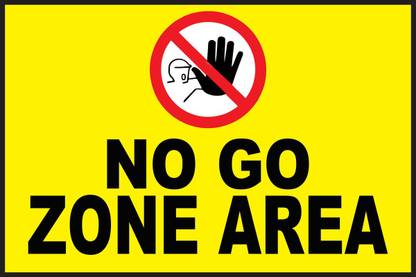 Poster No Go Zone Stop Warning Sticker For Shop Office Industry sl ...