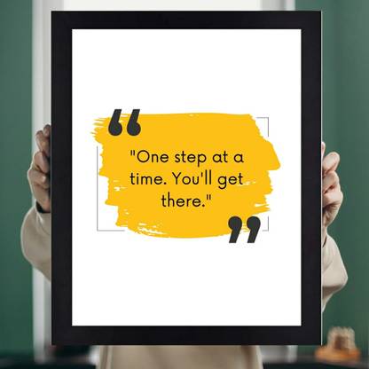 One Step at a Time Motivational Paper Print - Quotes & Motivation ...