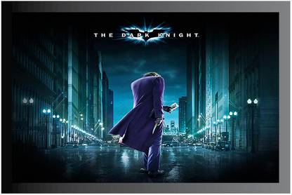 Joker Frame Poster For Room Synthetic Wood Gloss Lamination F20 Paper ...
