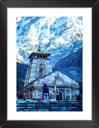 Kedarnath Temple Wall Poster With Framed For Home & Office Decor Print ...