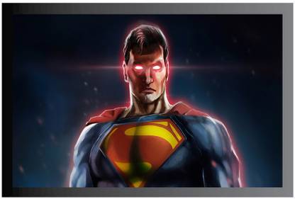 Superman Frame Poster For Room Synthetic Wood Gloss Lamination F22 ...
