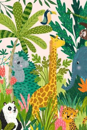 Jungle Theme Poster | Jungle Posters for Room | Unframed | With Self ...