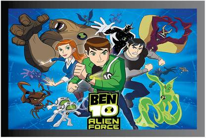Ben 10 Poster with Frame Gloss Lamination M29 Paper Print - Animation ...