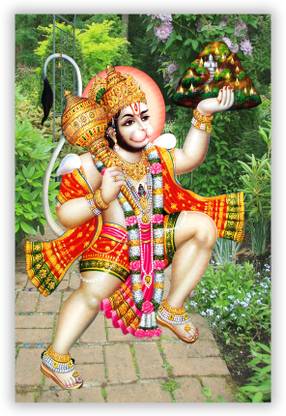 Lord Hanuman Ji With Sanjeevani Booti Digital Photo Poster With Uv ...