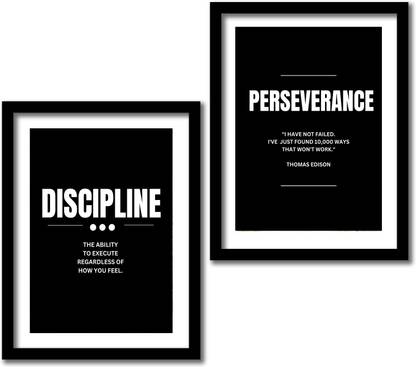 Discipline and Perseverance Paper Print - Quotes & Motivation posters ...