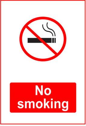 No Smoking Sign Board - 4 Pieces - Rust Free - Clear And Visible Text ...