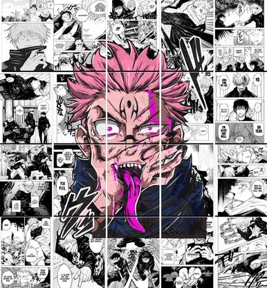 Set of 20 sukuna wall poster | jujutsu kaisen manga wall collage kit ...