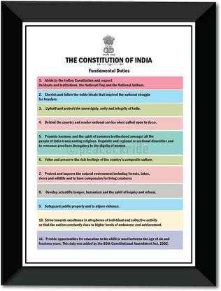 The Constitution of India I Fundamental Duties of India I Preamble Wall ...