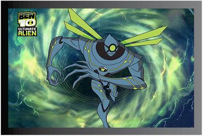 Ben 10 Poster with Frame Gloss Lamination M9 Paper Print - Animation ...