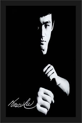 Bruce Lee Motivational Poster with A4 Size Frame F-137 Paper Print ...