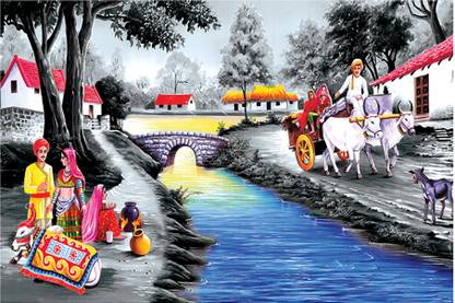 Rajasthani Photo Frame | Rajasthani Painting Fine Art Print - Abstract ...