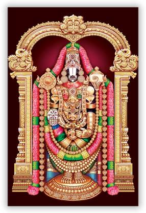 Hindu God Lord Venkateswara Digital Photo Poster With Uv Textured S112 ...