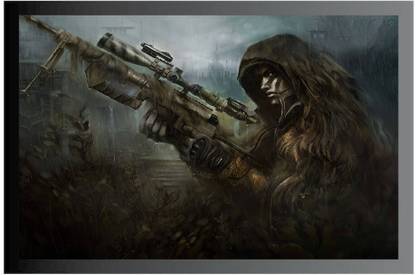 Pubg Game Frame Poster For Room Synthetic Wood Gloss Lamination F39 ...