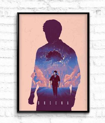 Dheena Silhouette Poster Photographic Paper - Movies posters in India ...