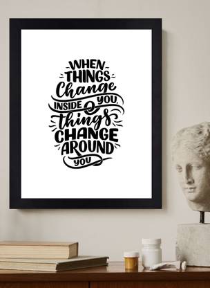 Motivational Quotes Frames -Paper Print- 12X8 Inches-Framed-F64 Paper ...