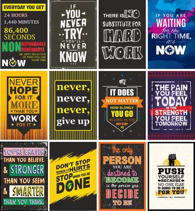 Motivational Combo of 12 HD Posters (300 GSM Paper, 12x18 Inch ...