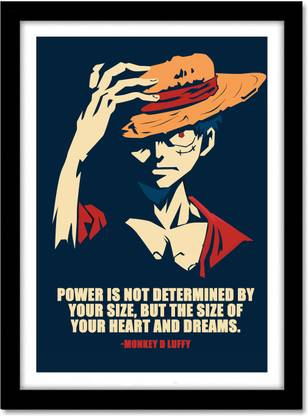 Monkey D. Luffy One Piece Anime Poster Fan Art Frame For Room & Office ...