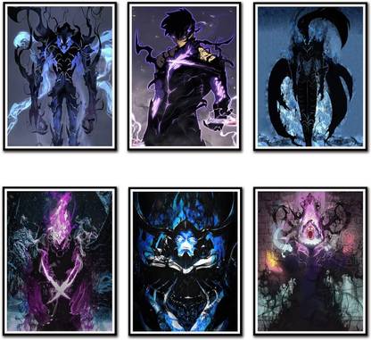 Solo leveling poster, Japan Anime Poster set, The painting on the wall ...