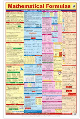 Mathematical formula Chart | 1 English Rolled chart | Very useful for ...