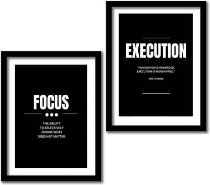 Focus and Execution Paper Print - Quotes & Motivation posters in India ...